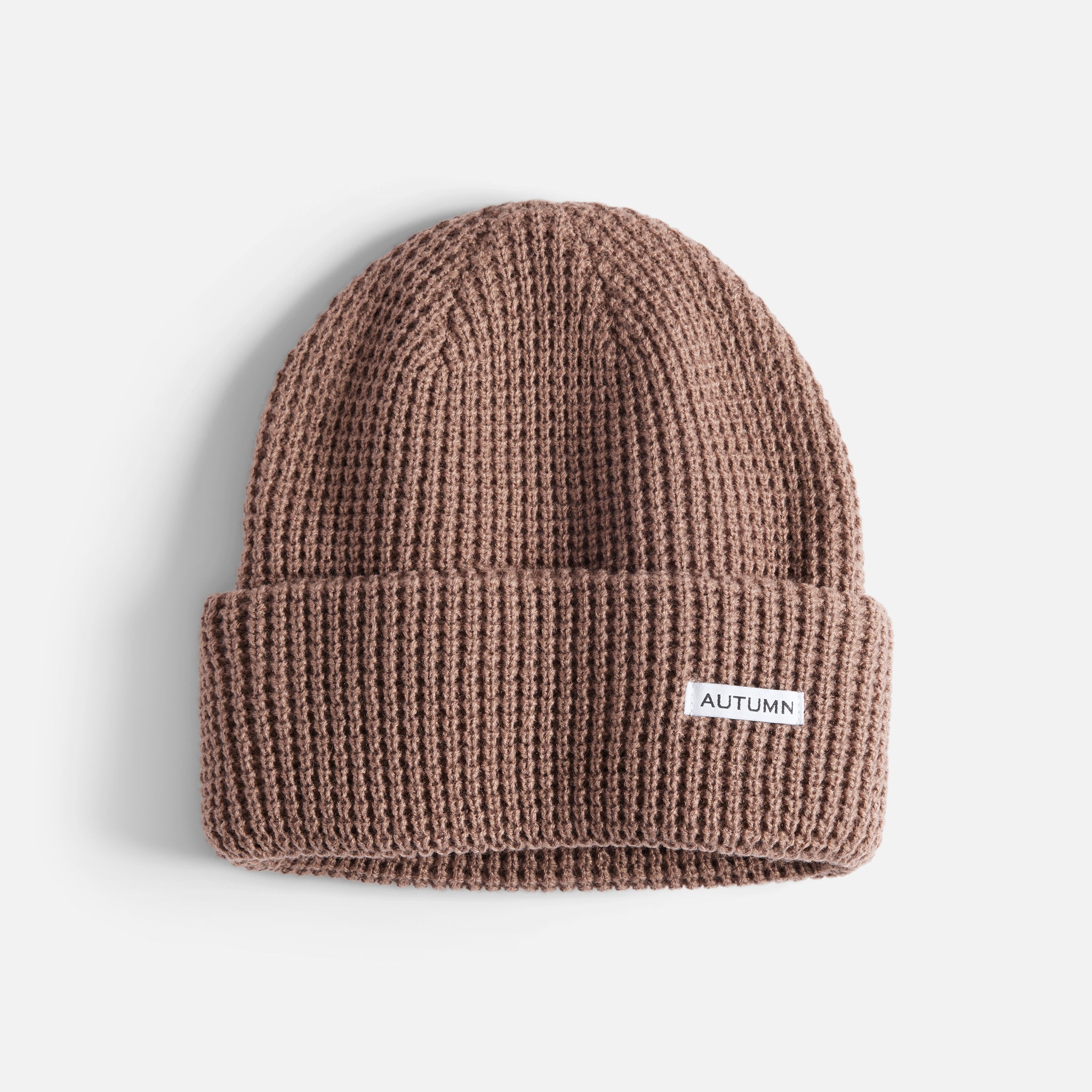 Waffle Beanie - Dusty Mauve – autumnheadwear