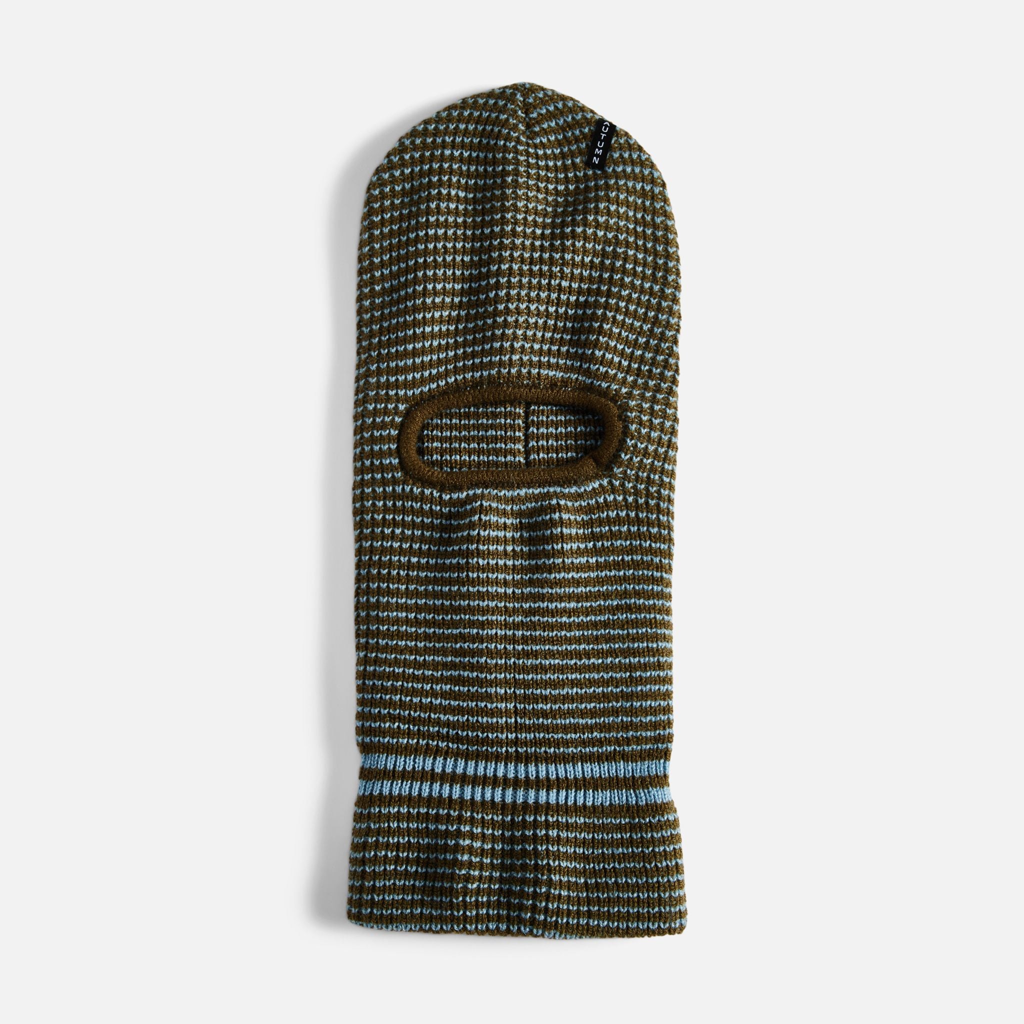 STRIPED BALACLAVA - ARMY – autumnheadwear